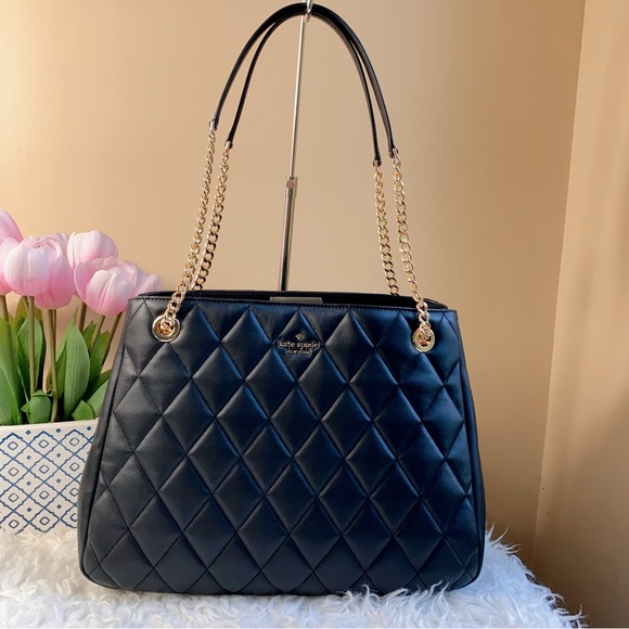 kate spade | Bags | Kate Spade Carey Quilted Leather Large Chain Tote ...